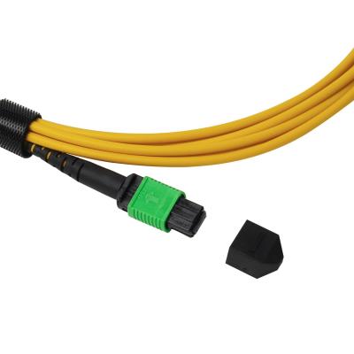 China Single Mode Green MPO MTP Fiber Optic Cable for Dense Networks - Wide Temperature Range for sale