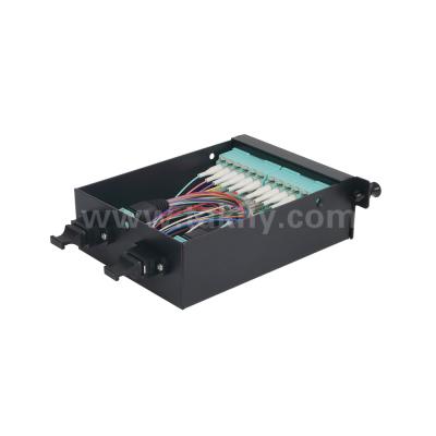 China Fiber Optic MPO Cassette MTP Patch Panel Aluminum Alloy Slidable Type Management For Data Center FTTX for sale