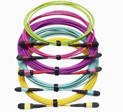 China Optical Fiber FTTH Patch Cord Trunk Cable PVC Material Panel MPO Fiber Cable for sale