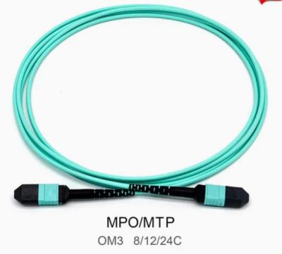 China 8/12/24core 2m-50m High Density PVC/LSZH UL Certification Female/ Male MPO-MPO Sm Om3 Om4 Om5 Trunk Cable Patch Cord Fiber Optic Jumper for sale