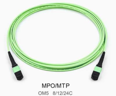 China 8/12/24core 2m-50m High Density PVC/LSZH UL Certification Female/ Male MPO-MPO Sm Om3 Om4 Om5 Trunk Cable Patch Cord Fiber Optic Jumper for sale