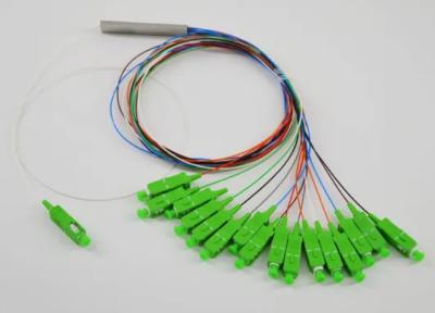 China 1X16 FTTX Mini Steel Tube Fiber Optic PLC Splitter Cable Diameter 0.9mm for FTTX Applications for sale