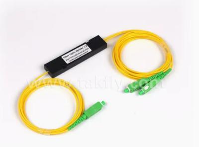 China 1x2 Single Mode ABS SC PLC Splitter Fibre Optic Sc APC 1 To 2 PLC Splitter for sale