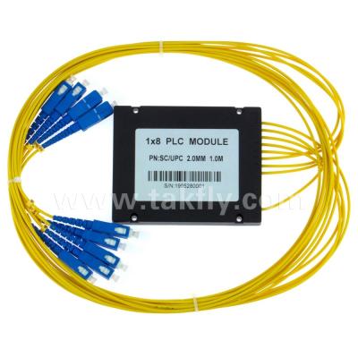 Китай Gpon Epon 1X8 SC APC ABS FTTX Fiber Optic PLC Splitter Высокая надежность и стабильность продается