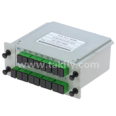 Китай Высокая надежность и стабильность FTTX Gpon 1*16 Single Mode G657A1 Fiber Casette Type LGX PLC Splitter с соединителем Sc/APC продается