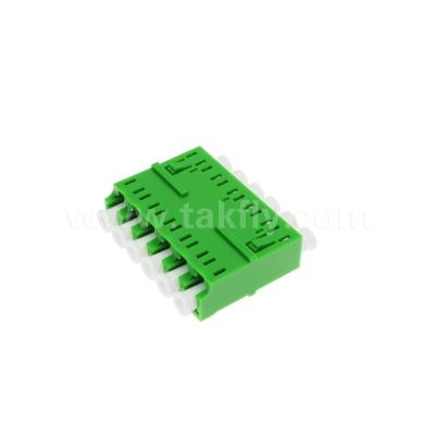 China LC/APC 6 Ways Adapter , SM OS2, Green ,Without Flange Single Mode  for Network for sale