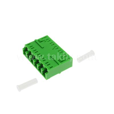 China LC/APC 6 Ways Adapter , SM OS2, Green ,Without Flange Single Mode  for Network for sale