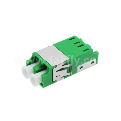 China LC Duplex Dust Proof Adapter V2 HD of Green Without Flange for sale
