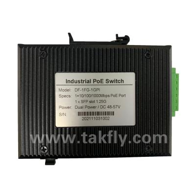중국 1개의 SFP 포트와 DIN-Rail 장착을 갖춘 산업용 기가비트 POE 스위치 판매용
