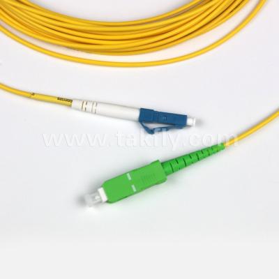 China Duplex OS2 LC-SC Fiber Optic Patch Cord 3.0mm 10m for sale