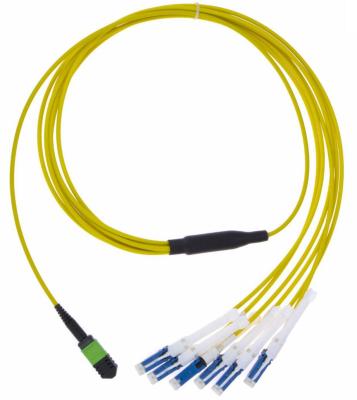 China MPO-CS Breakout Fiber Optic Patch Cord PVC/LSZH SM/MM for sale