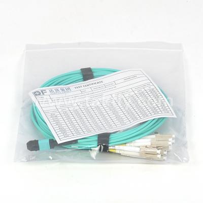China 12F MPO MTP to LC OM3 Breakout Cable for High-Density Server and Switch Aggregation for sale