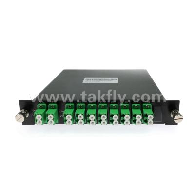 China Fiber Optic DWDM 8+1Channel MUX+DEMUX LGX Module for Data Center Telecom 5G for sale