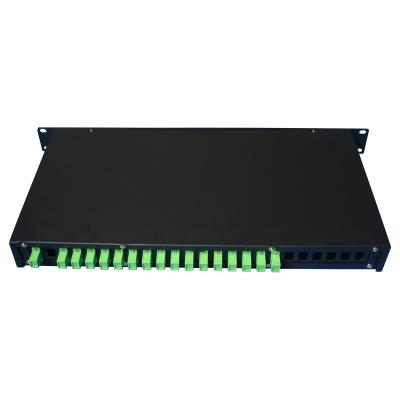 China Fiber Optic PLC Splitter Rack Mount Singlemode G657A SC APC/UPC for Data Center Telecom FTTx for sale