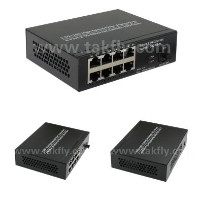 China 2.5G 8 Port Copper Ethernet Switch with 10G SFP Uplink and Fanless Metal Casing for Reliable Network Performance for sale