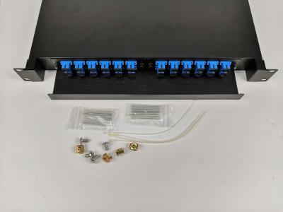 China 24 Core Slidable 19 Inch Rack-Mount Fiber Optic Distribution Frame with Simplified Cable Management for sale