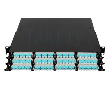 China 1U 144C Ultra-High Density MPO Patch Panel – 12 Cassette Slots, 144 LC Cores, for MDF/IDF Backbone Connection for sale