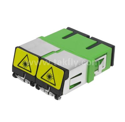 China SC Duplex Adapter with Front Shutter – External Cover for Dust & Laser Protection, High & Low Temperature Resistant for sale