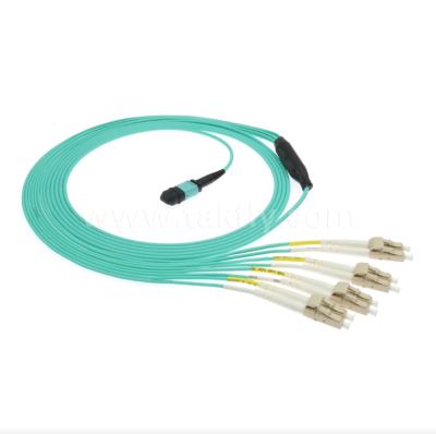 China MPO/MTP-LC Breakout Patch Cord | High-Density Multi-Core Fiber Optic Cabling Solution for sale