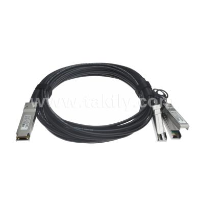 China 40G QSFP+ to 4x 10G SFP+ Breakout Cable – Ideal for Switch/Router Interconnects for sale