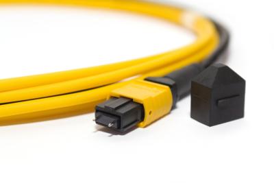 China 20M MPO MTP 0.3dB breakout G657A2 yellow single mode 72F fiber optic Patchcord for sale
