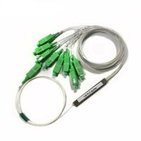 China 1x6 SC G657A2 0.9mm white cable 1meter mini model PLC splitter for sale