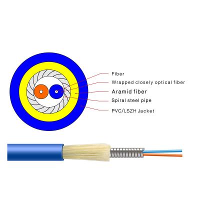 Cina Giacca blu dell'interno del PVC del cavo armato MP G657A1 del cavo a fibre ottiche OFC del centro del metallo 2 in vendita