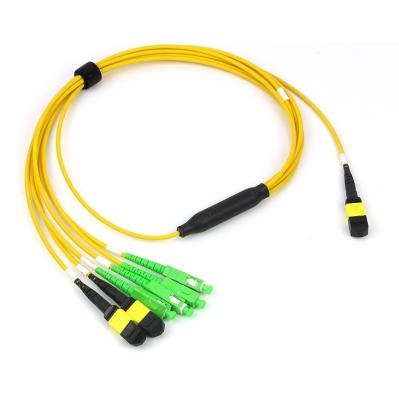 China 12 manutenção programada 9/125 G657A do divisor do Fanout da fibra ótica dos núcleos MPO MTP para o sistema de expedição de cabogramas à venda