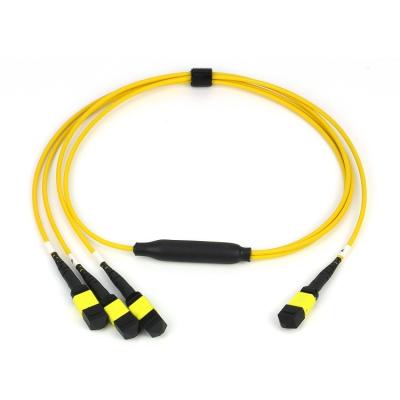 China 3.0mm SM G657A 12 Cores MPO MTP to 3 x 4F MPO Fiber Optic Fanout Cable for sale