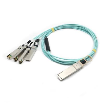 China 40G QSFP AOC 40G-2X10SFP+ 1M 2M 3M 5M OM2 OM3 Fanout Active Optical Cable For Data Center for sale