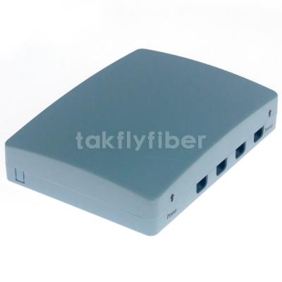 China Wall Mounted 4 Port Fiber Optic Termination Box With SC Connector Pigtails for sale