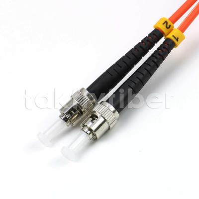 China UPC MM Duplex Fiber Patch Cord 3.0mm LSZH ST To LC OM1 OM2 APC for sale
