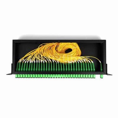 China GPON 1x32 Rack Mount PLC Splitter Single Mode G657A SC Connector Pre Terminated for sale