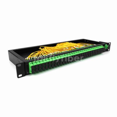 China CATV 1x64 Rack Mount PLC Splitter Single Mode G657A With SCAPC Pigtail for sale