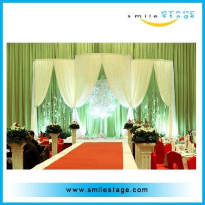 China wedding round pipe and drape with voile velvet velour  drape for sale