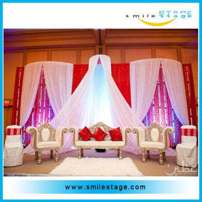 China cheap high quality round pipe and drape with chiffon satin drape for sale
