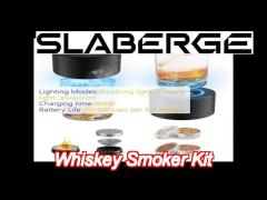 portable abs black whiskey smoker kit with 70-100 uses per full charge for cocktail and drink