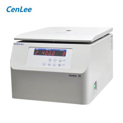 China Cenlee 5k Tabletop Low Speed Desktop Laboratory Centrifuge Bench Top Centrifuge 5000rpm 4x250ml Swing Rotor Centrifuge for sale