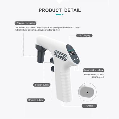 China Adjustable Motorized Digital Micropipette Single Channel 0.1ul-100ml Volume Range Autoclavable CE Certified Laboratory Plastic for sale