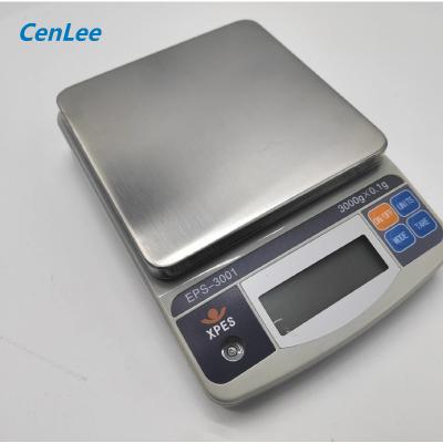 China 1201P Precision 2000g Capacity Digital Scale for Laboratories 0.1g Accuracy Stainless Steel ABS Bench Scale LCD Display ODM/OEM for sale