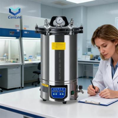China CenLee CE Certified 18L/24L Portable Steam Autoclave,Stainless Steel Pressure Sterilizer for Nail Salon Tattoo & Dental Clinic for sale