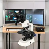 China Plan LED Biological Microscope with LCD Screen Digital Camera, Binocular & Trinocular for Lab Research for sale