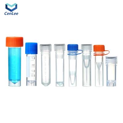 China Cenlee Single-Use Cryogenic Cell Storage Tubes Ultra-Low Temperature Sample Storage Liquid Nitrogen High-Threaded 0.5/1.5/2 mL for sale