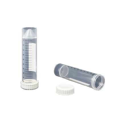 China Laboratory Apparatus Autoclavable Sterile Centrifuge Tube With Flat Bottom 50ml Test Tubes With Skirted for sale