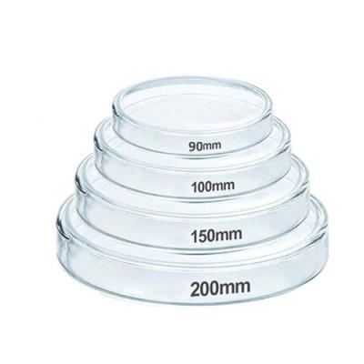 China Pyrex Glass Plastic Polystyrene 90mm Petri Dishes Borosilicate Canister With Cover Fits Loosely for sale
