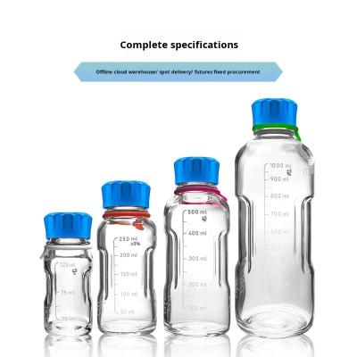 China Glass Bottle Blue Cap Reagent Bottle DWK Portable Juice & Coffee Cup for sale