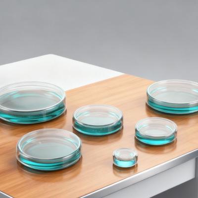 China Glass Petri Dishes 90mm 60mm 75mm 120mm 150mm 180mm Cell Culture High Borosilicate Flat Model Fifty Jiangsu Origin for sale