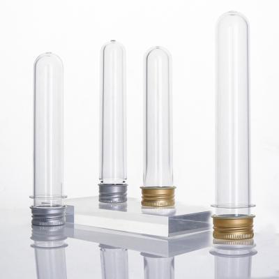 China Packaging Screw Caps Food Grade Tubes Test Tube with Cap PET Clear Plastic 30ml 40ml 50ml 60ml 100ml Free Sample Transparent for sale