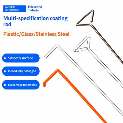 China Laboratory Sample Spreading Coating Rod Cell Individually Sterilized Packaging Plastic Glass Stainless Steel L-shaped T-shaped for sale