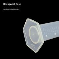 China Lab Use Graduated Plastic Measuring Cups 10mL 2000mL Set Without Stopper for Liquid Testing for sale